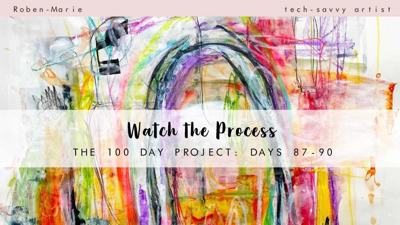 Mixed Media Abstract Painting Demo on Sketch Paper