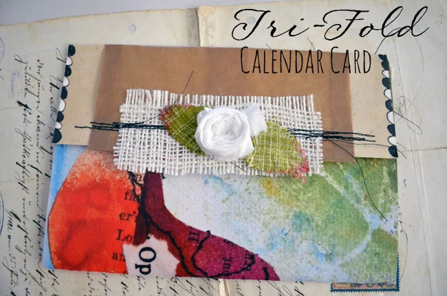 How to make a tri-fold calendar card.