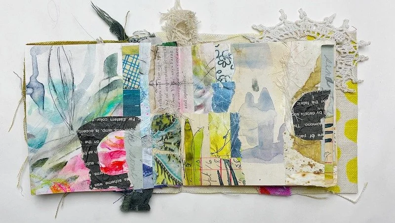 Art Journaling with Paper Collage Demo