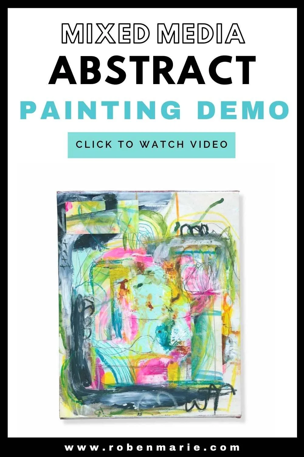 Abstract Painting demo on paper