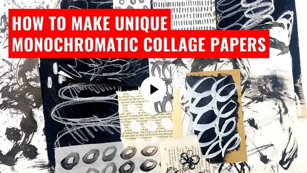 Mark Making In Black And White - Collage Papers