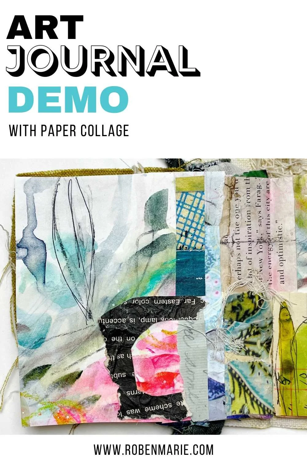 Art Journaling with Paper Collage Demo