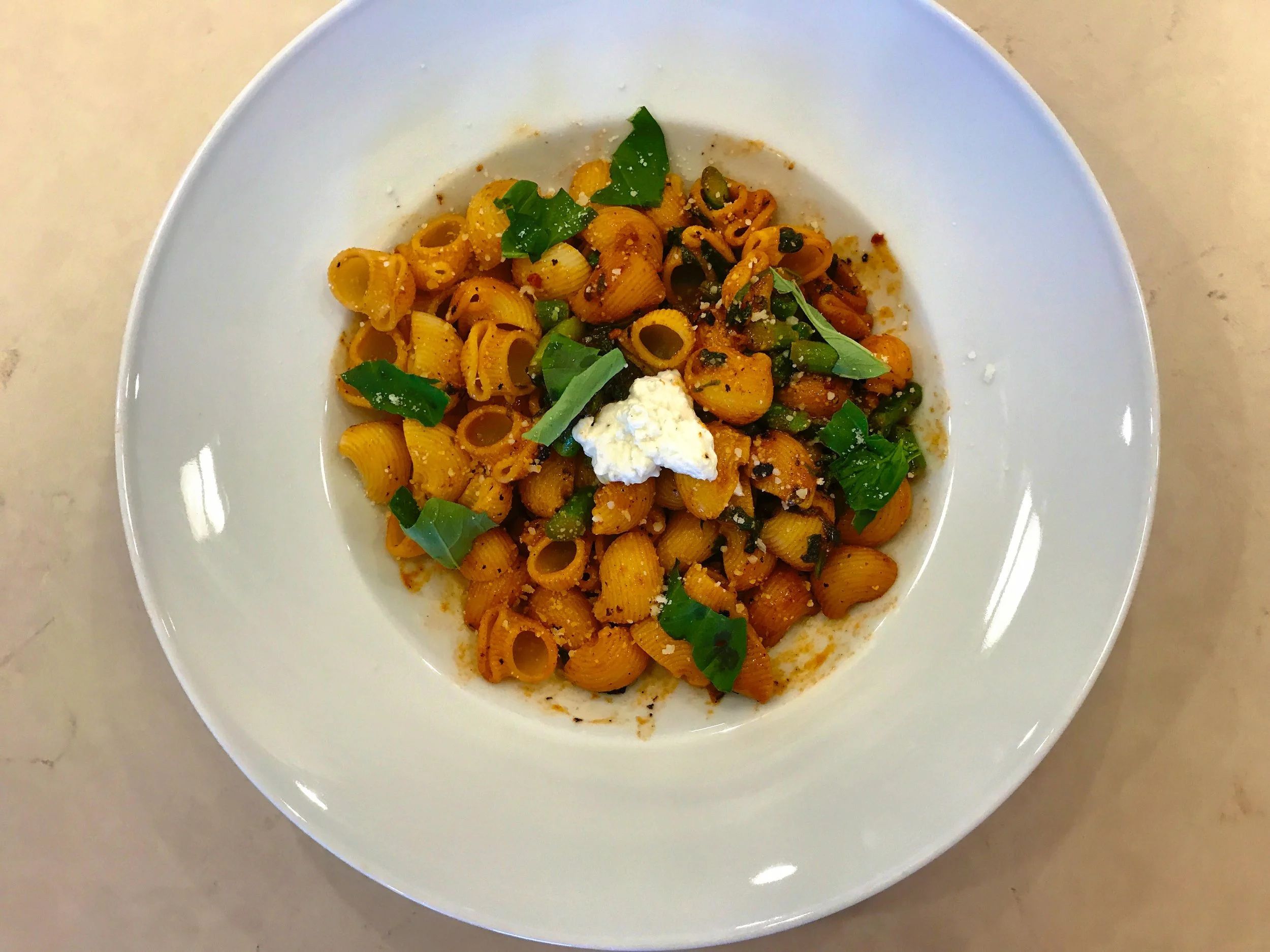 Chef Joel & Jenn: Creamy Lumaca Rigata Pasta — World of Joel
