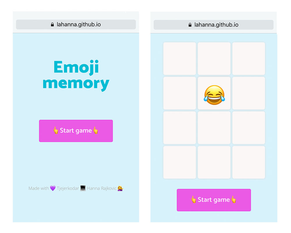 Emoji Memory — Hanna Olsson