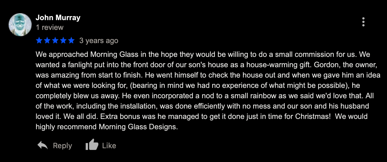 Testimonials — Morning Glass Designs