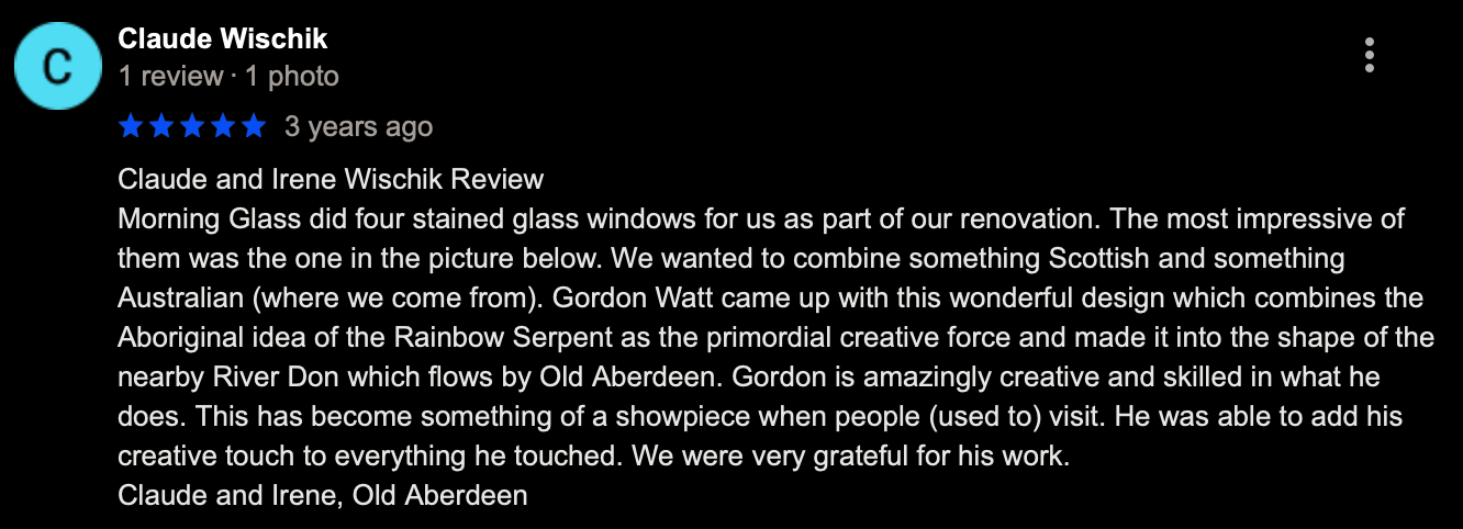 Testimonials — Morning Glass Designs