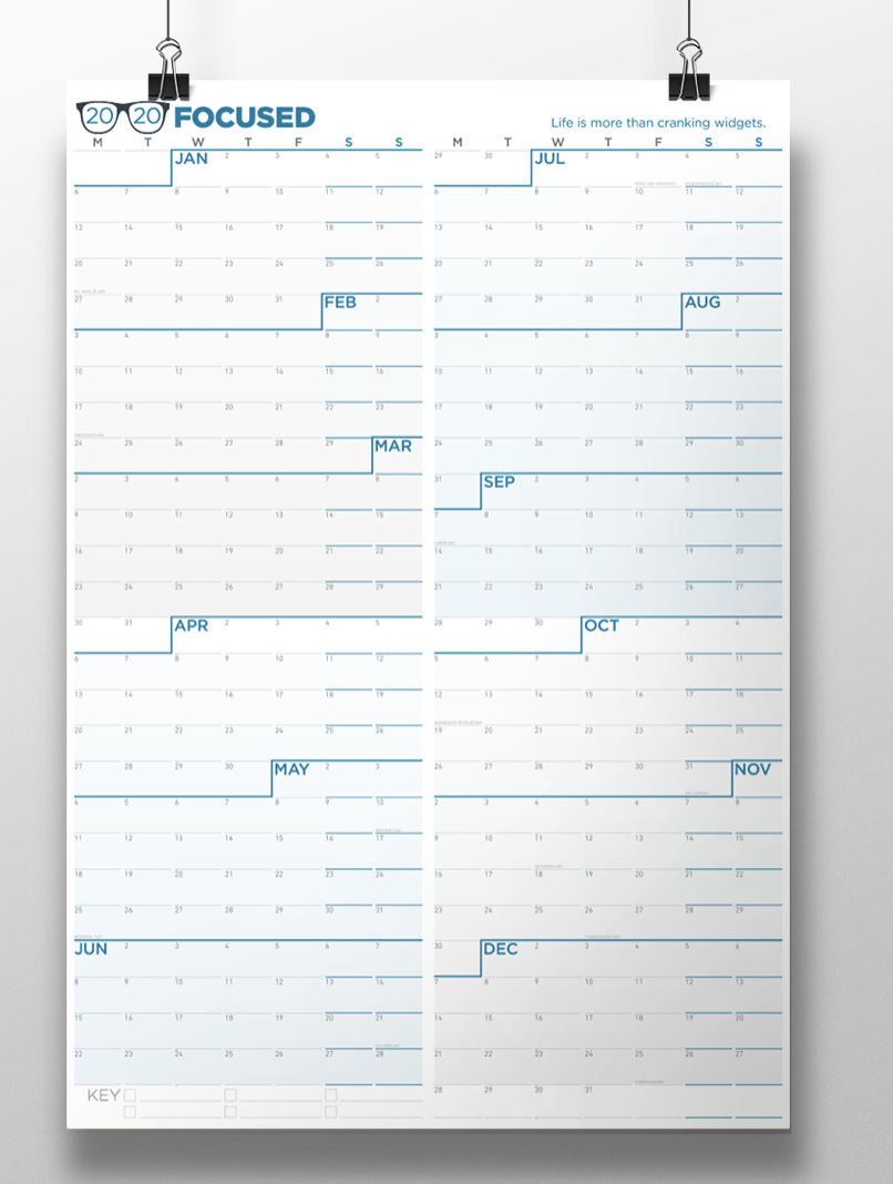 The 2020 Focused Wall Calendar — MacSparky