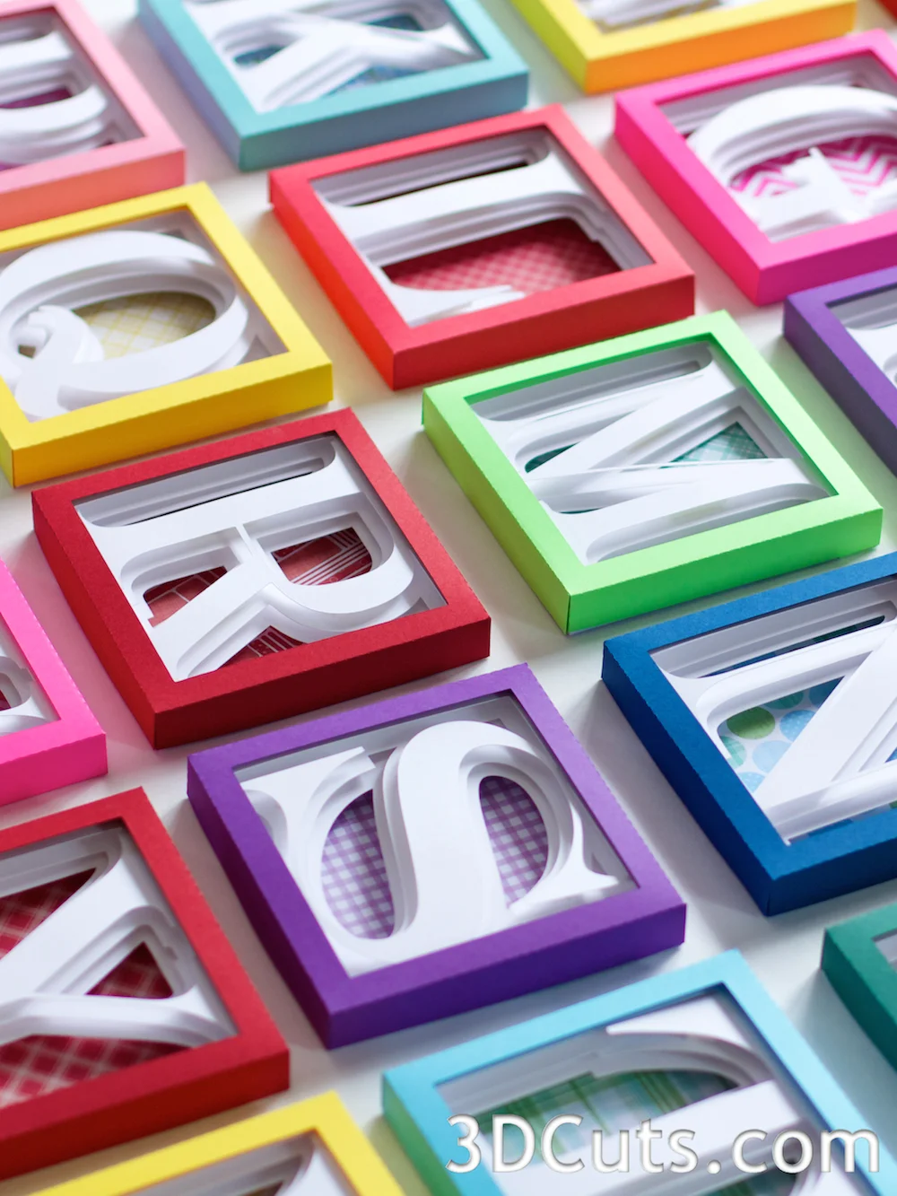 Alphabet Shadow Box Display — 3DCuts.com