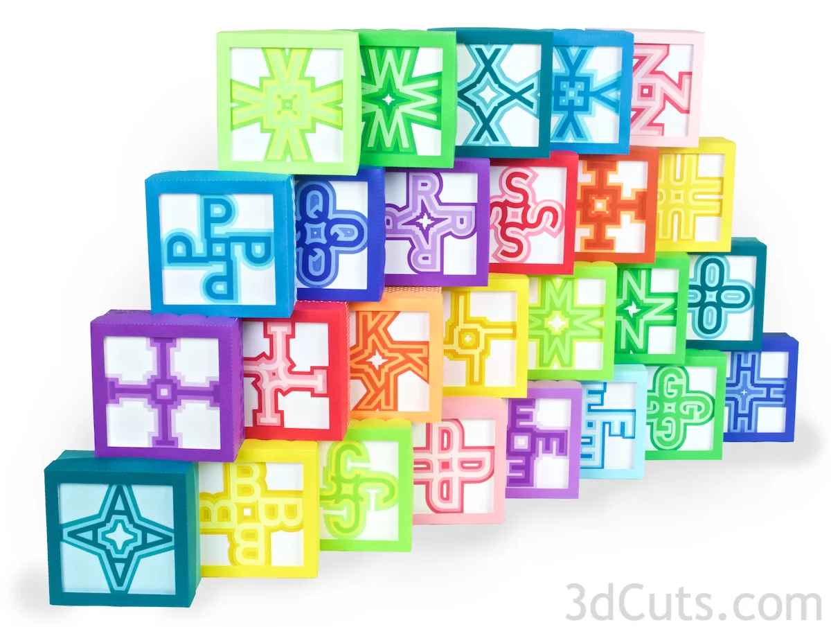 Monogram Gift Boxes - Complete Alphabet — 3DCuts.com