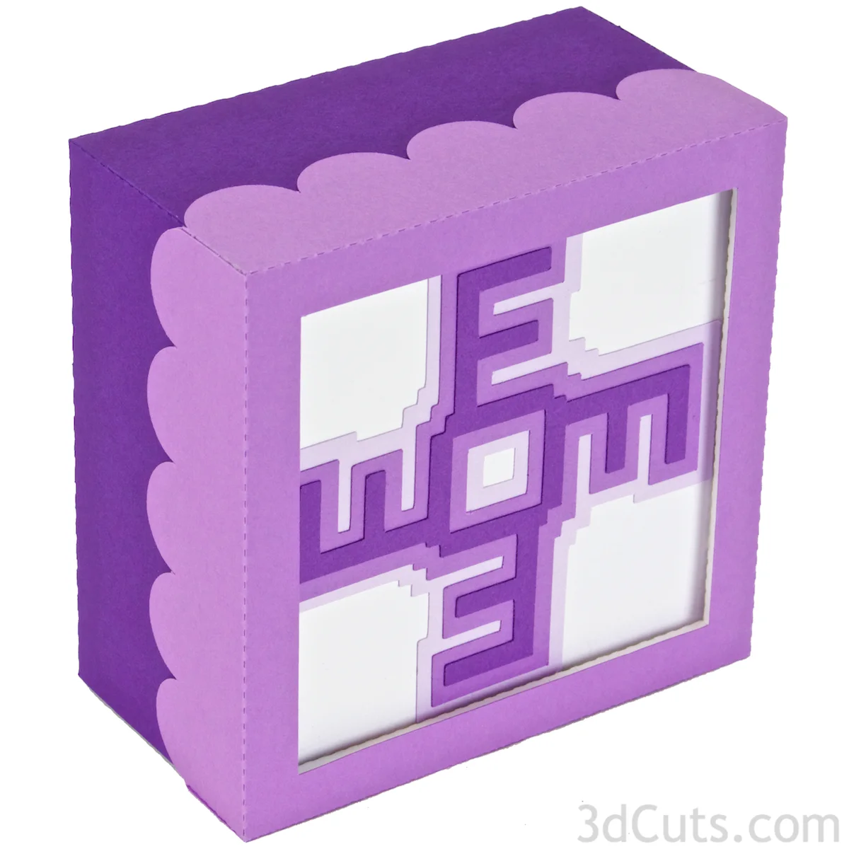 Monogram Gift Box Letter E 3DCuts monogram-gift-box-letter-e-3dcuts