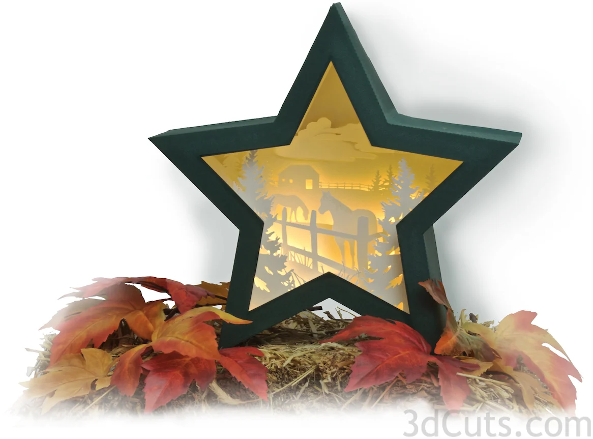Heart Tree Star Shadow Box Tutorial — 3DCuts.com