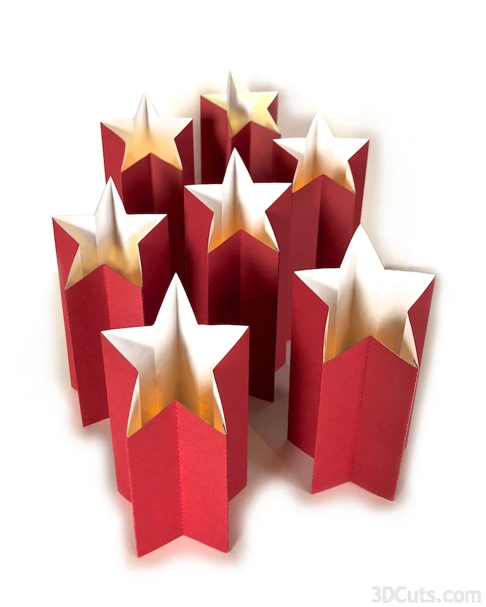 3D Star Light Pillars - 7 sizes — 3DCuts.com