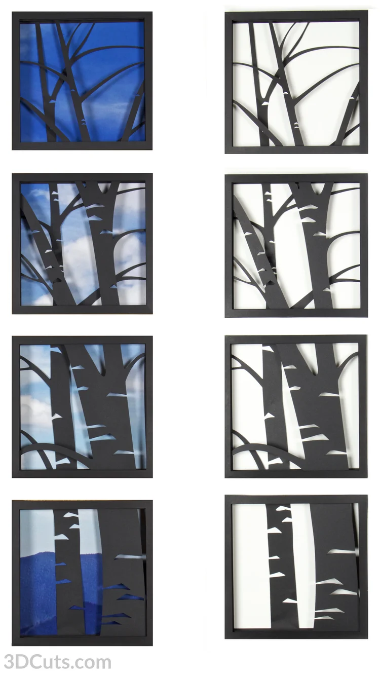 Tutorial Group Nature Themed Shadow Box Projects — 3DCuts.com