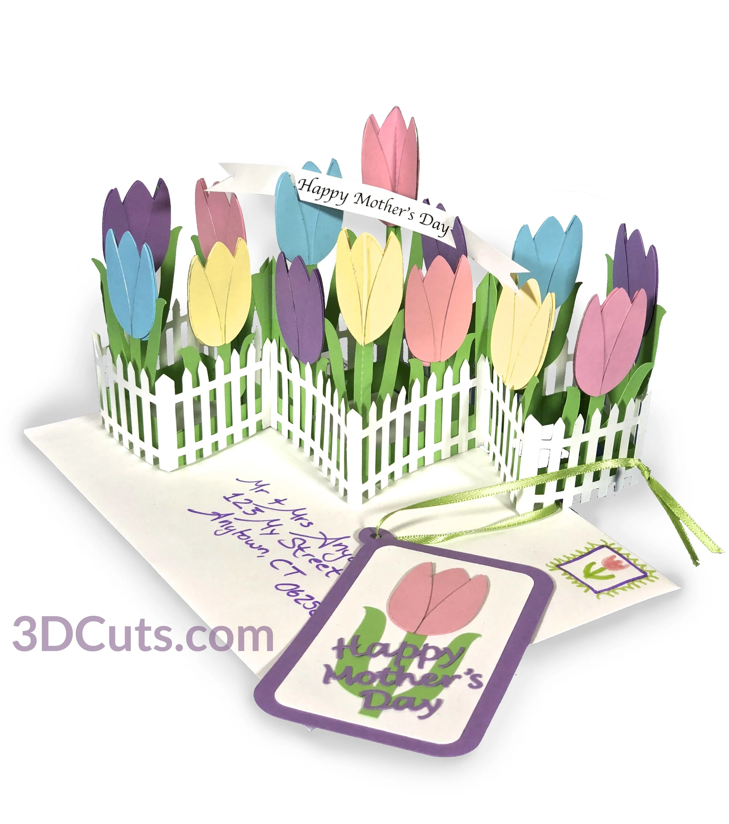 Zig Zag Tulip Card Tutorial — 3DCuts.com