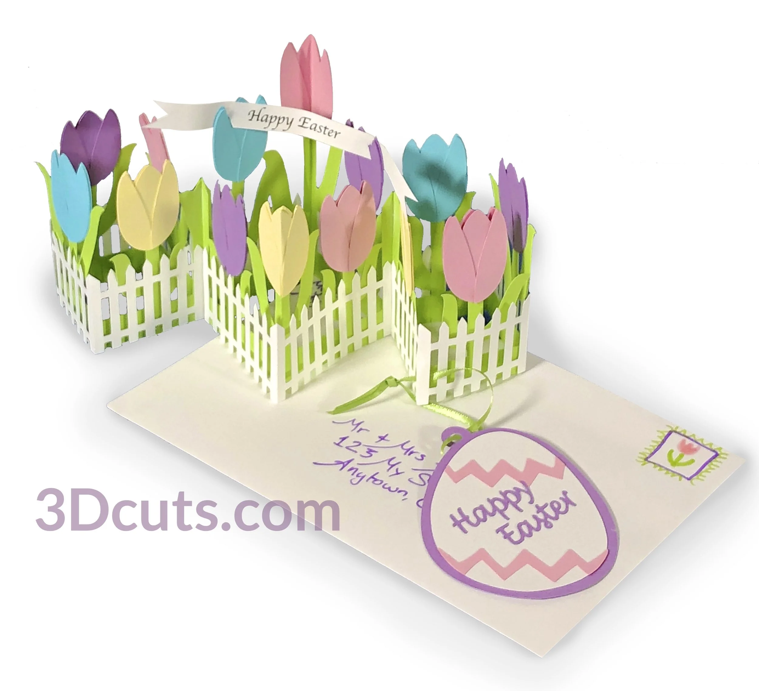Zig Zag Tulip Card Tutorial — 3DCuts.com