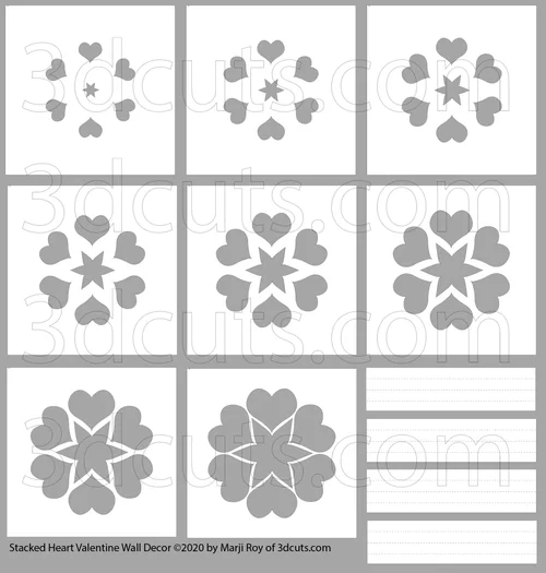 Stacked Heart Wall Decor Tutorial — 3DCuts.com