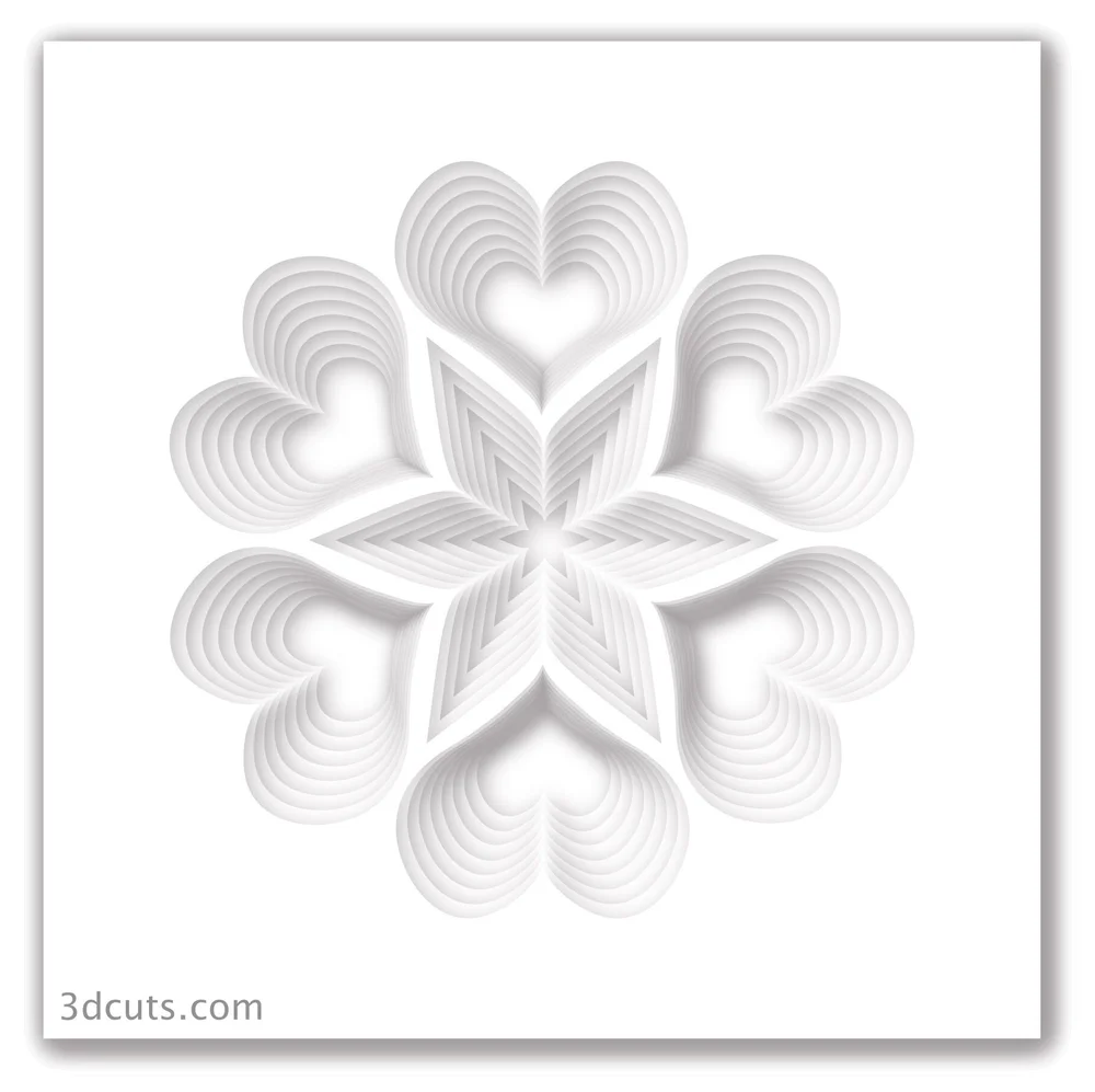 Stacked Heart Wall Decor Tutorial — 3DCuts.com