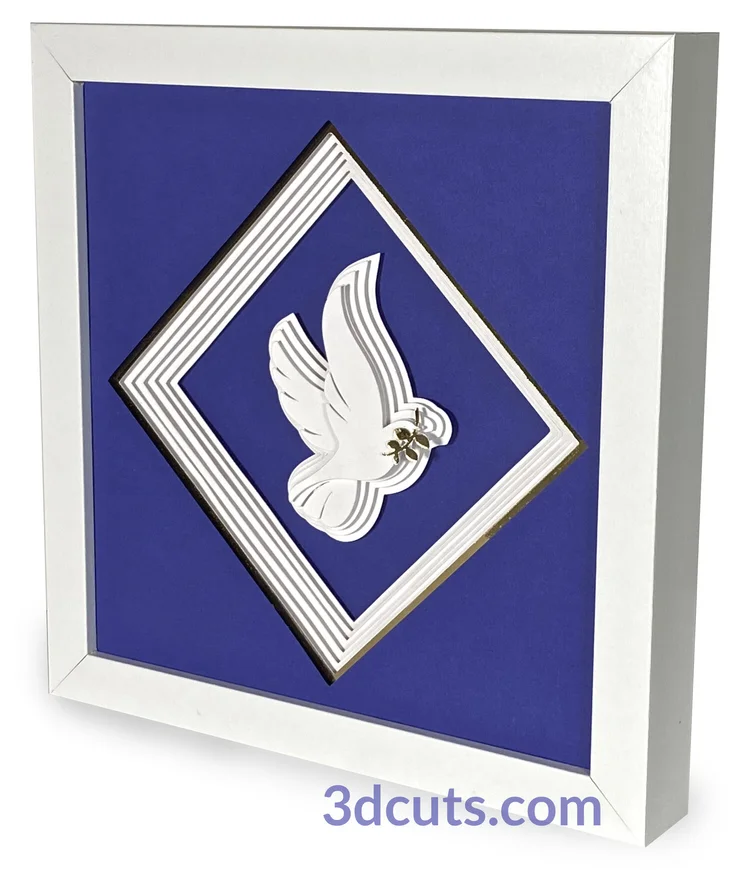 Stacked Angel Shadow Box — 3DCuts.com
