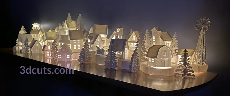 Tea Light Village -Library-Tutorial — 3DCuts.com