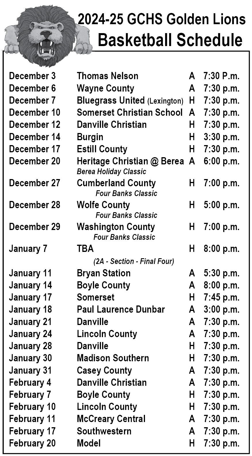 Garrard Central Record