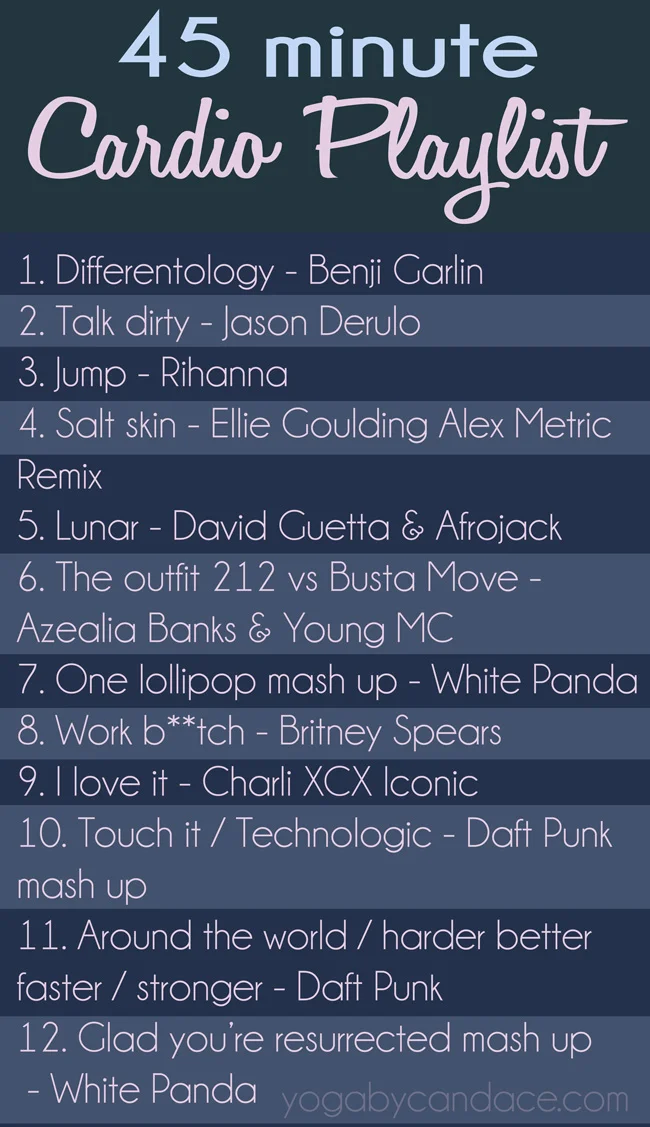 45 Minute Cardio Playlist — YOGABYCANDACE