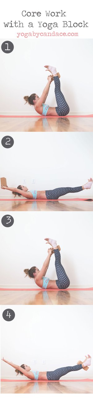 Core work with yoga block — YOGABYCANDACE