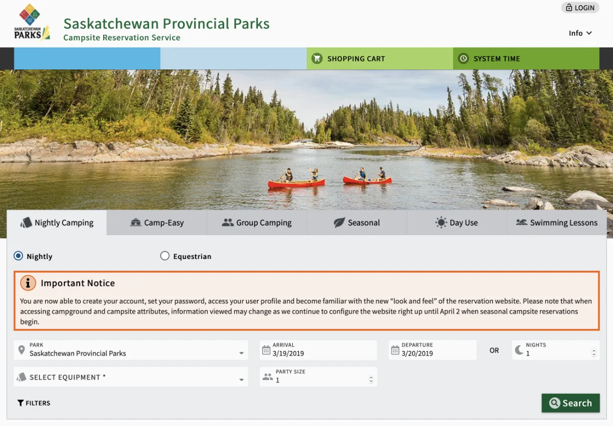 Saskatchewan Parks Launches New Online Reservation Service — Traversing