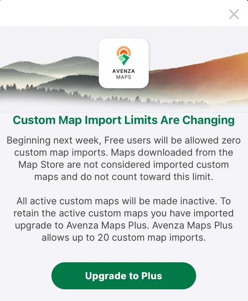 Avenza Maps Announces Custom Map Import Limitation — Traversing