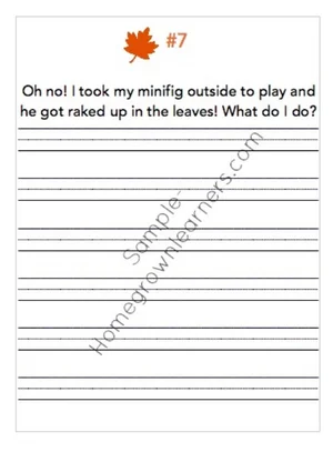 LEGO Minifig Writing Prompts - Fabulous Fall Fun! — Homegrown Learners