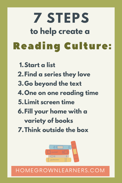 7 Steps to Create a Reading Culture in Your Family — Homegrown Learners