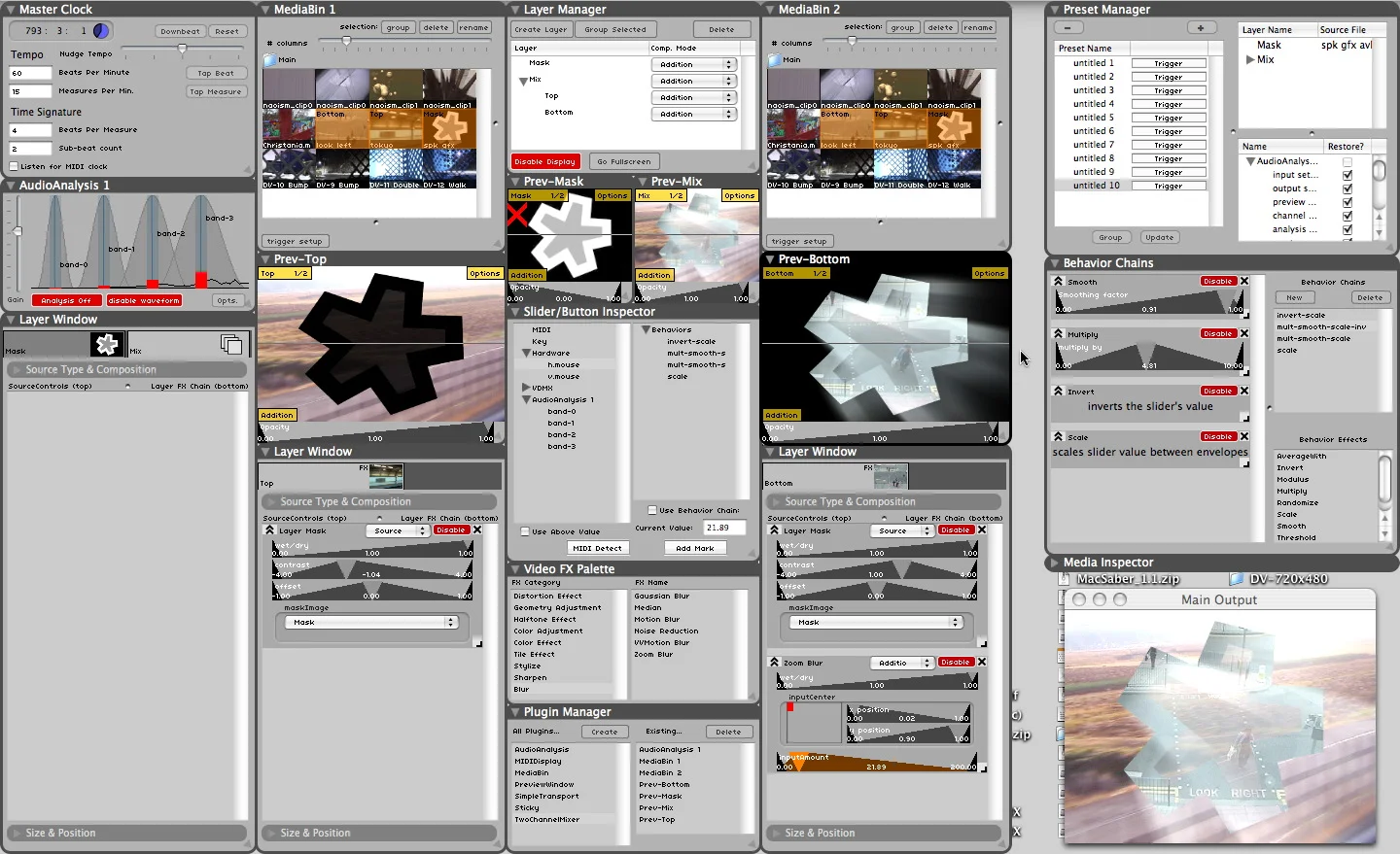 The history of VDMX in images — VDMX - MAC VJ SOFTWARE