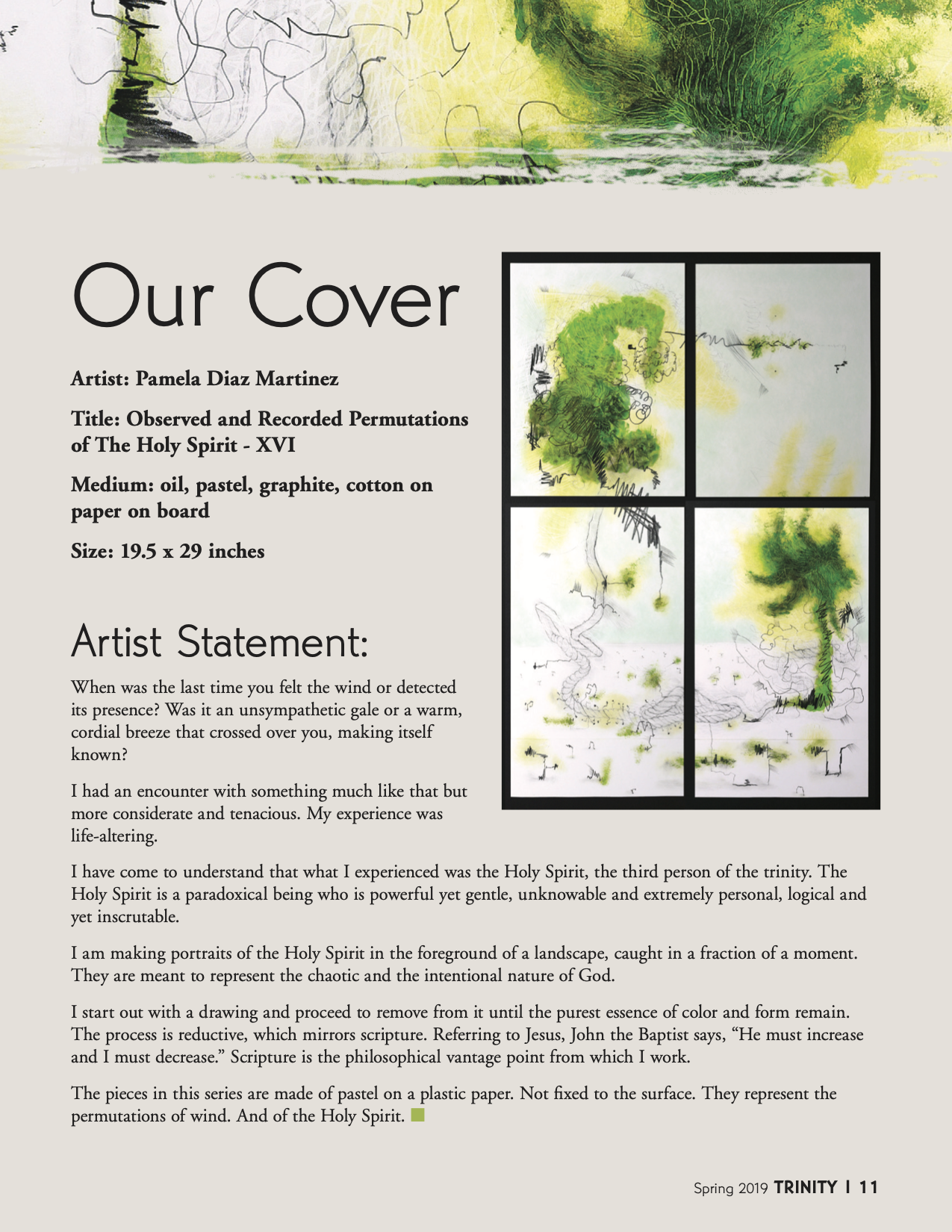 Trinity Magazine Cover — PAMELA DIAZ MARTINEZ