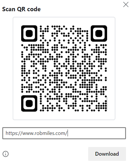 Making QR Codes in Edge — robmiles.com