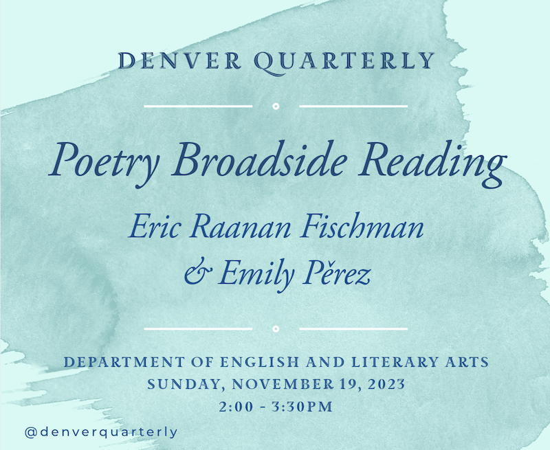 Denver Quarterly Publication | Poetry Broadside Contest — Rhiannon Alpers