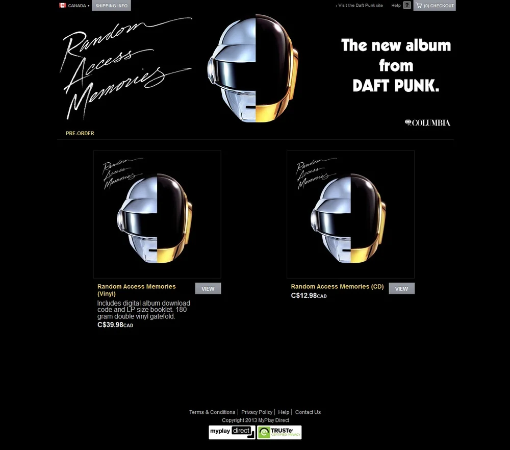 Random Access Memories Cd