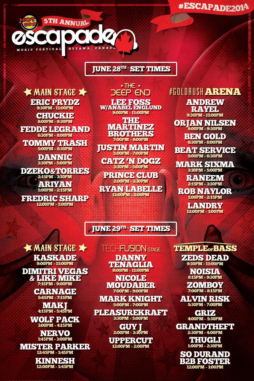 Escapade Music Festival 2014 — EDM Canada