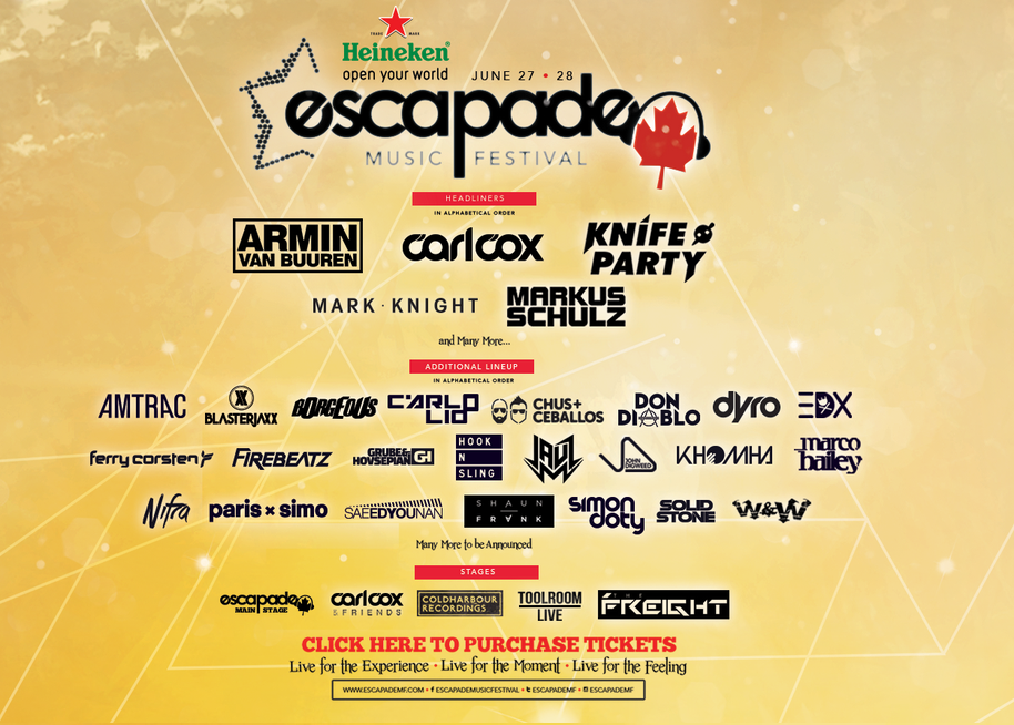 Escapade Music Festival 2015 — EDM Canada
