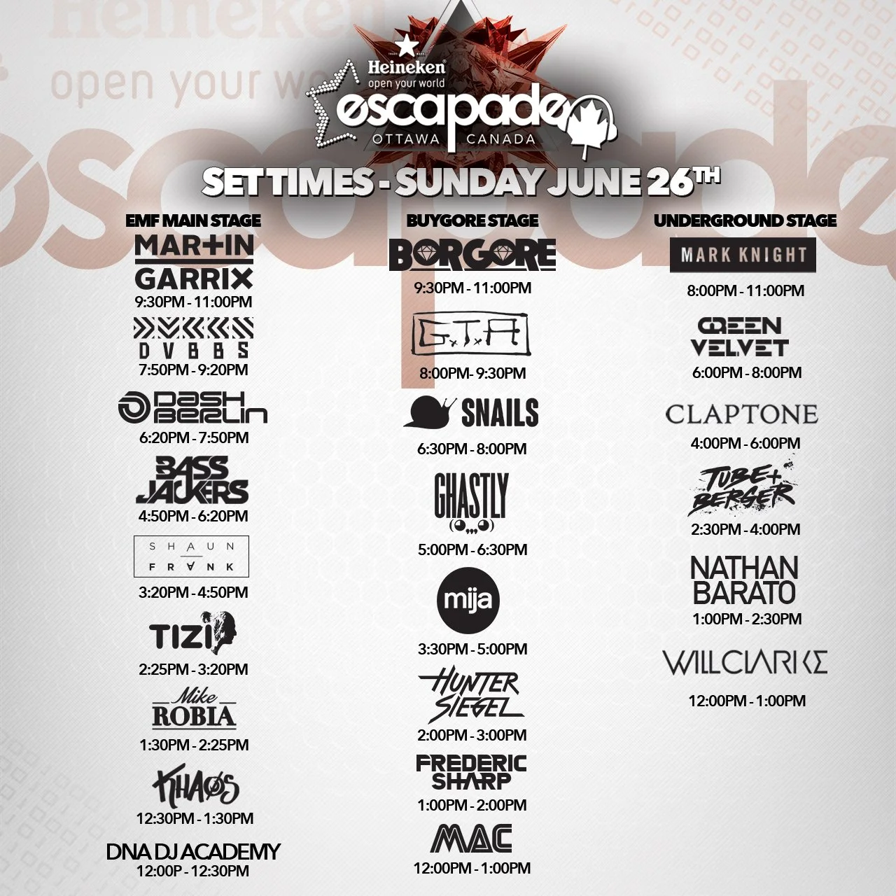 Escapade Music Festival 2016 — EDM Canada