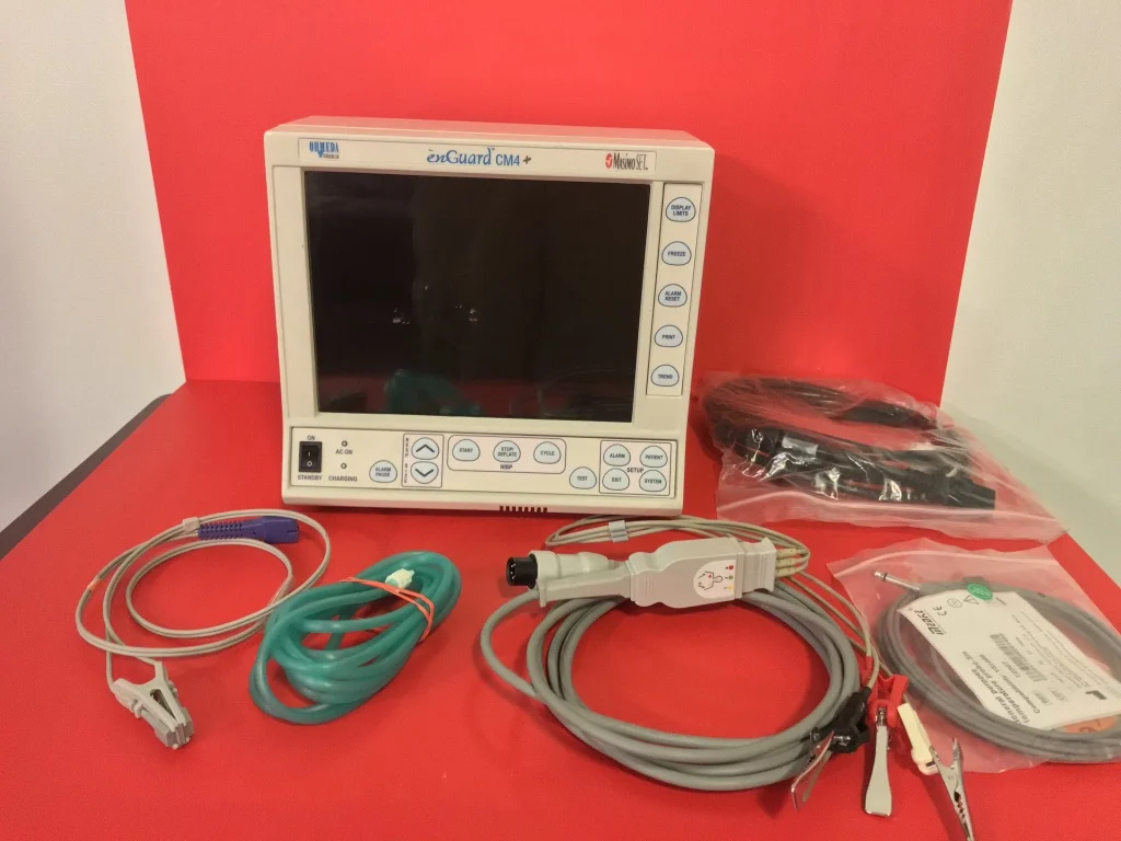 SOLD $475.00 S#127 Ohmeda enGuard CM4+ Monitor with ECG, Massimo SP02 ...