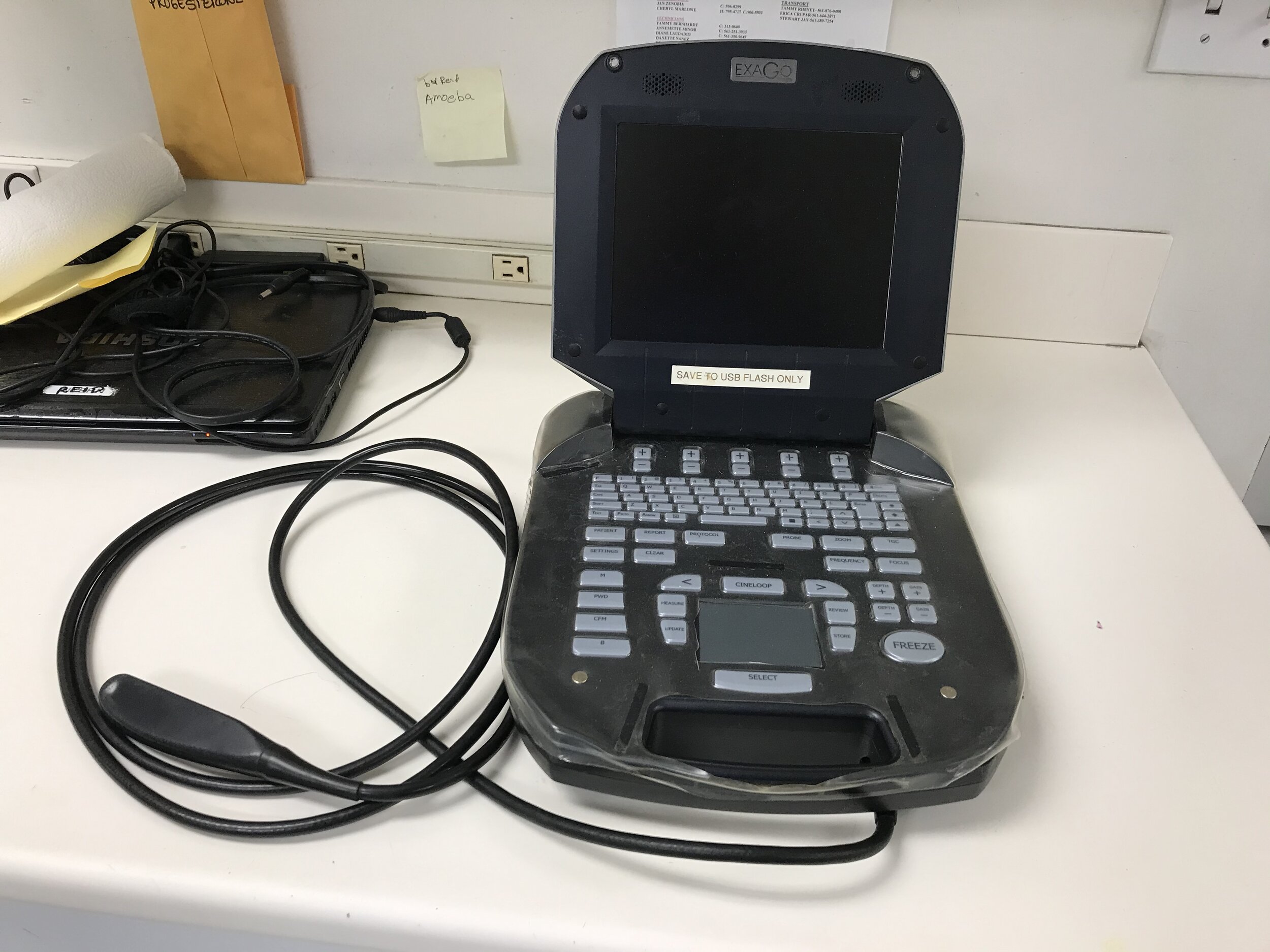 SOLD $6000 SOLD 2013 Exago Portable Ultrasound + 2 Probes Large animal ...