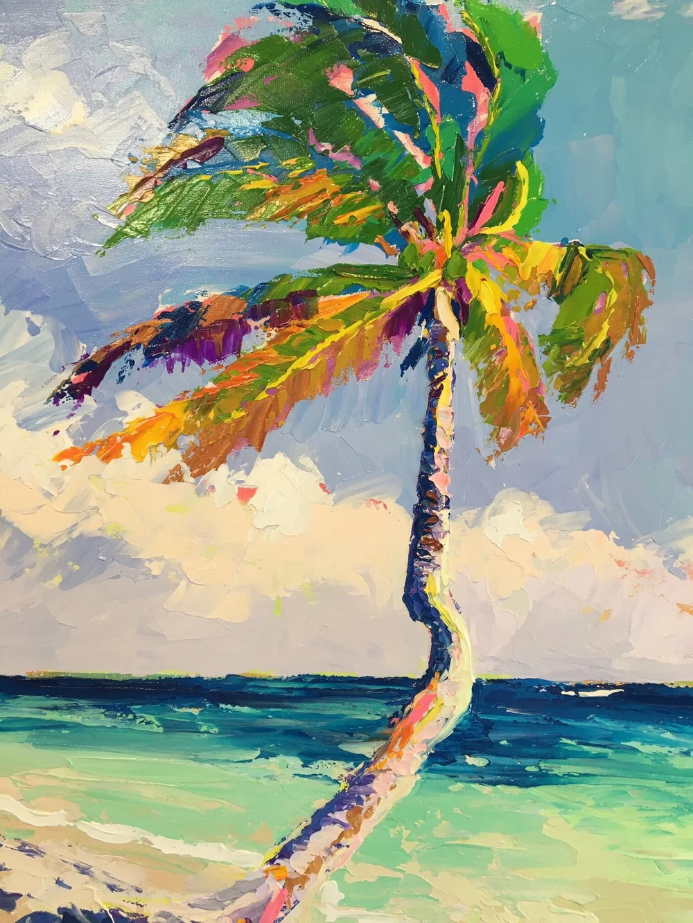 Coconut Trees Beach Painting
