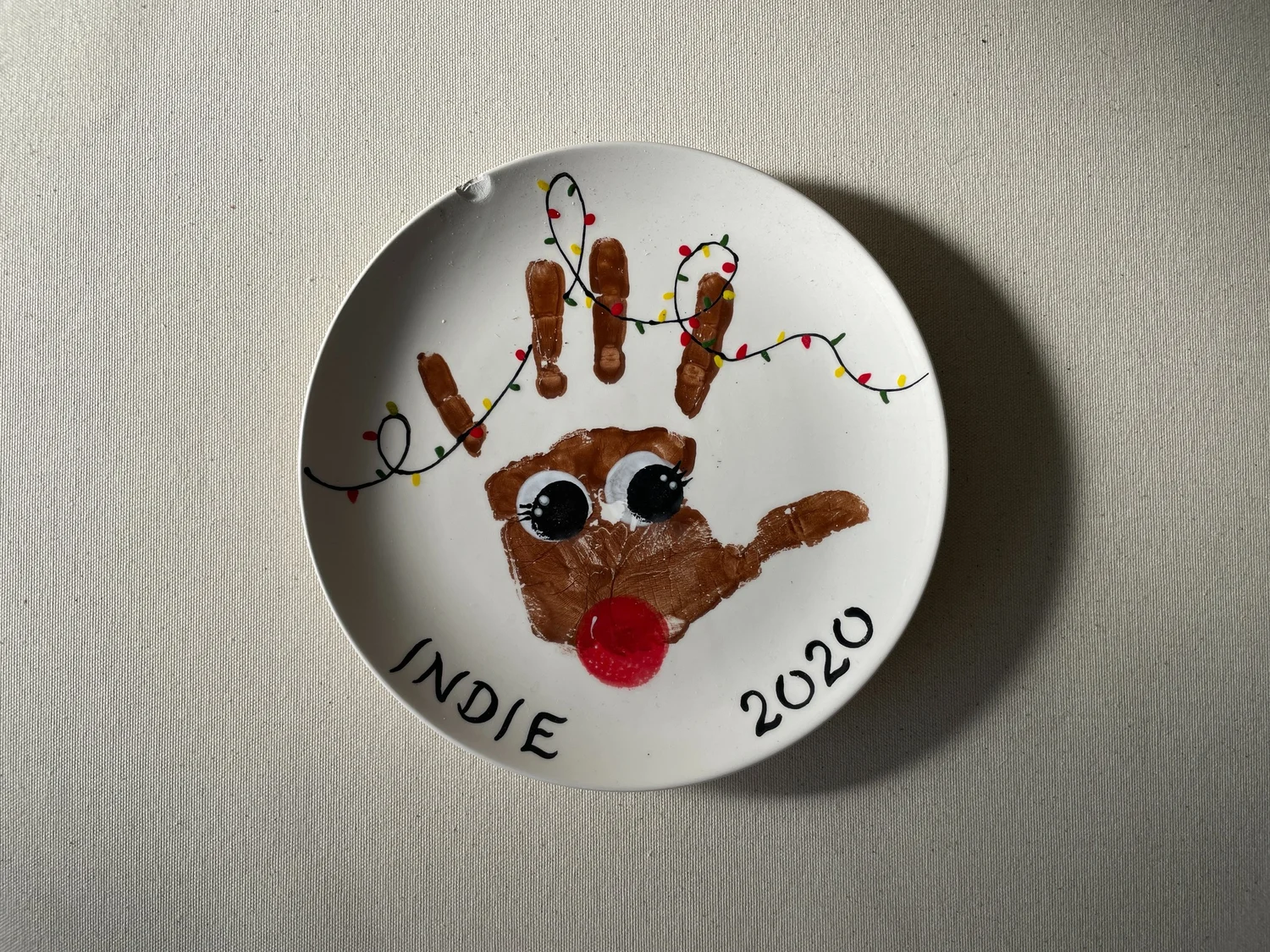 Christmas Handprint Plate