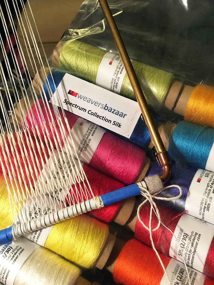 Weaving the rainbow in silk: tapestry diary fun — Rebecca Mezoff