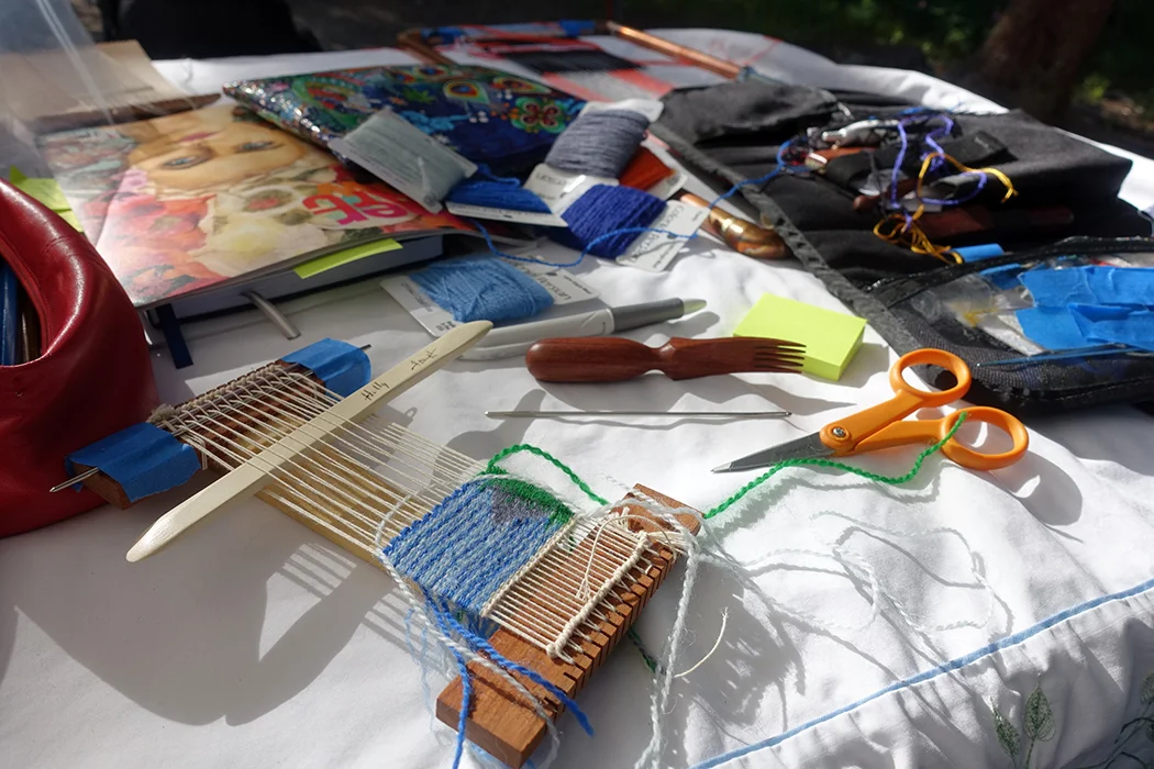 Process not product. Travel weaving. — Rebecca Mezoff
