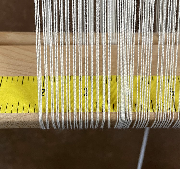 Spacing your warp evenly on a tensioned frame loom | Warping for ...