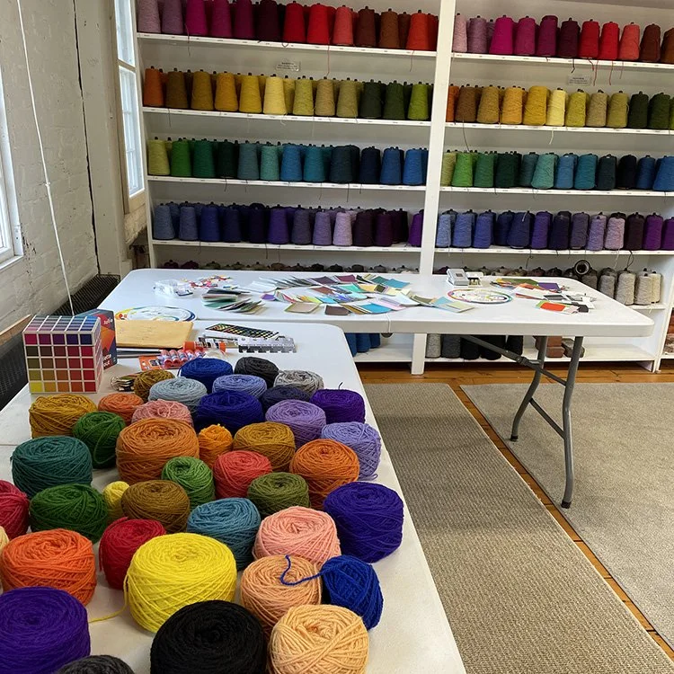 Color play at Harrisville Designs — Rebecca Mezoff