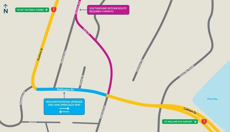 Wellington Road Upgrade starts Sunday 28 February — Hataitai
