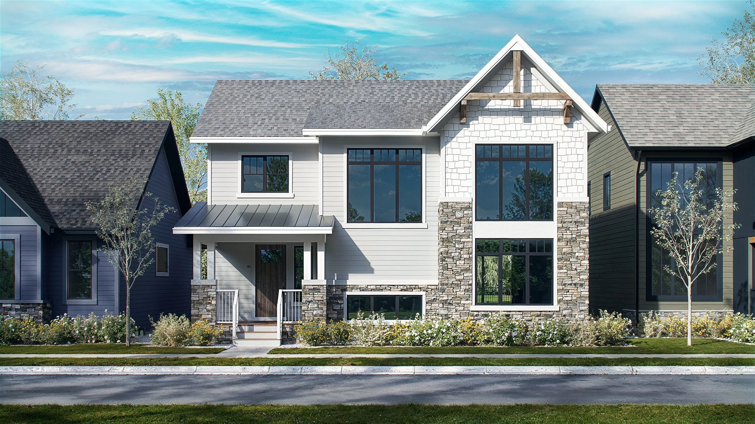 Exterior Architectural Renderings: Messner House Rendering