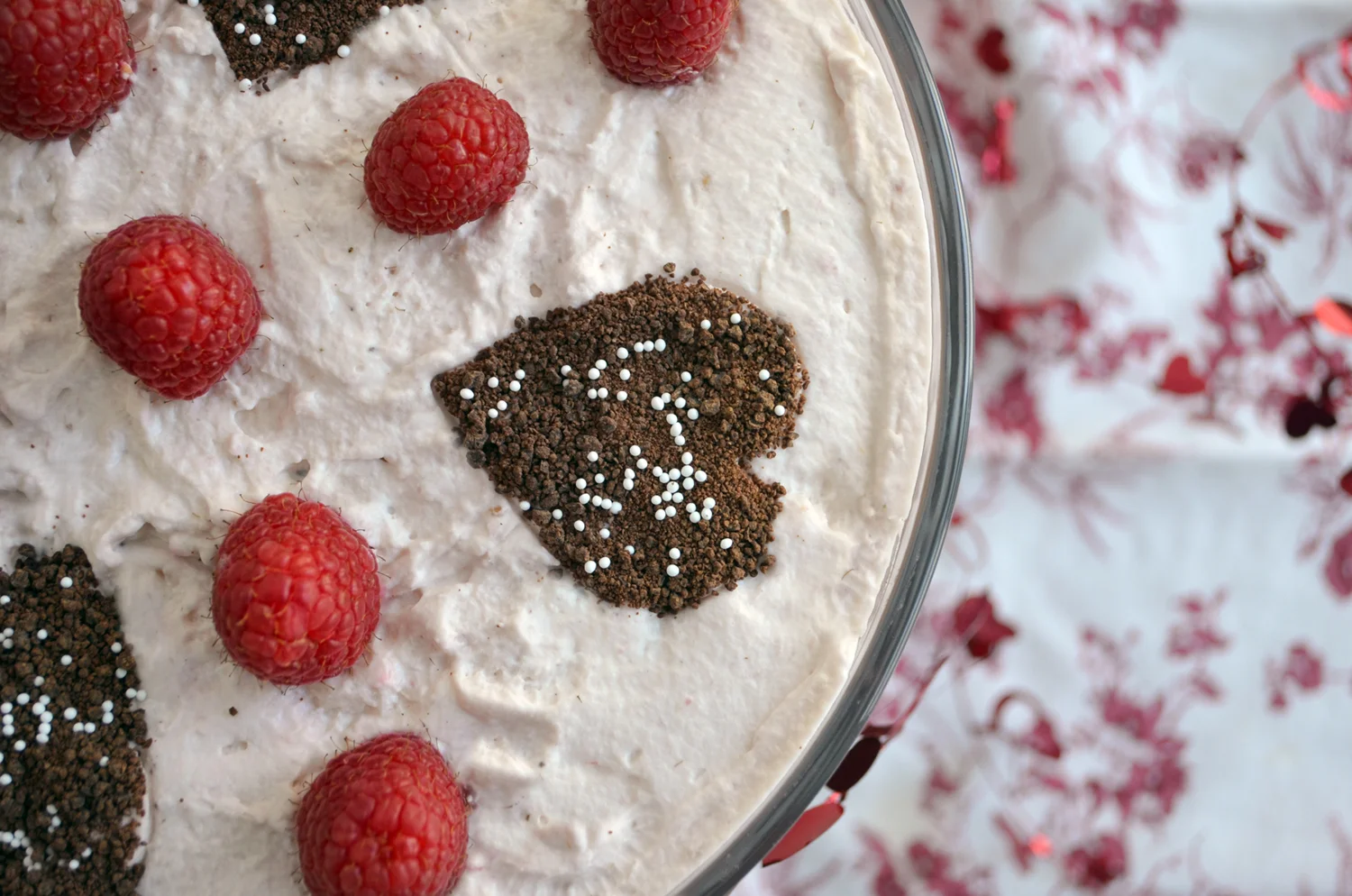 Valentine's Day Chocolate Pudding with Raspberry Whipped Cream — out ...