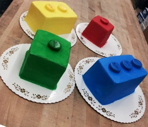 Lego Bricks Shaped Cakes — Trefzger's Bakery
